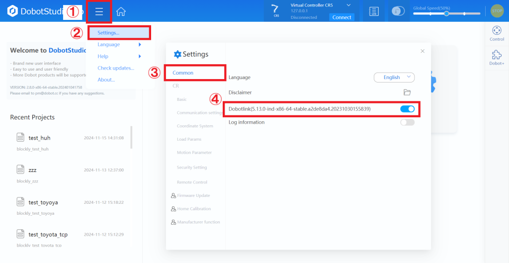 [Nova] DobotStudioPro セットアップ方法 – TechShare FAQ