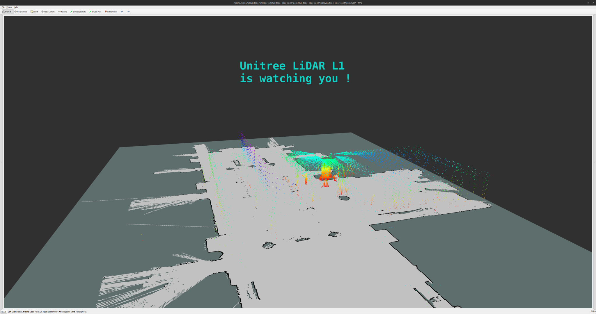 Unitree LiDAR L1でSLAM – TechShare FAQ